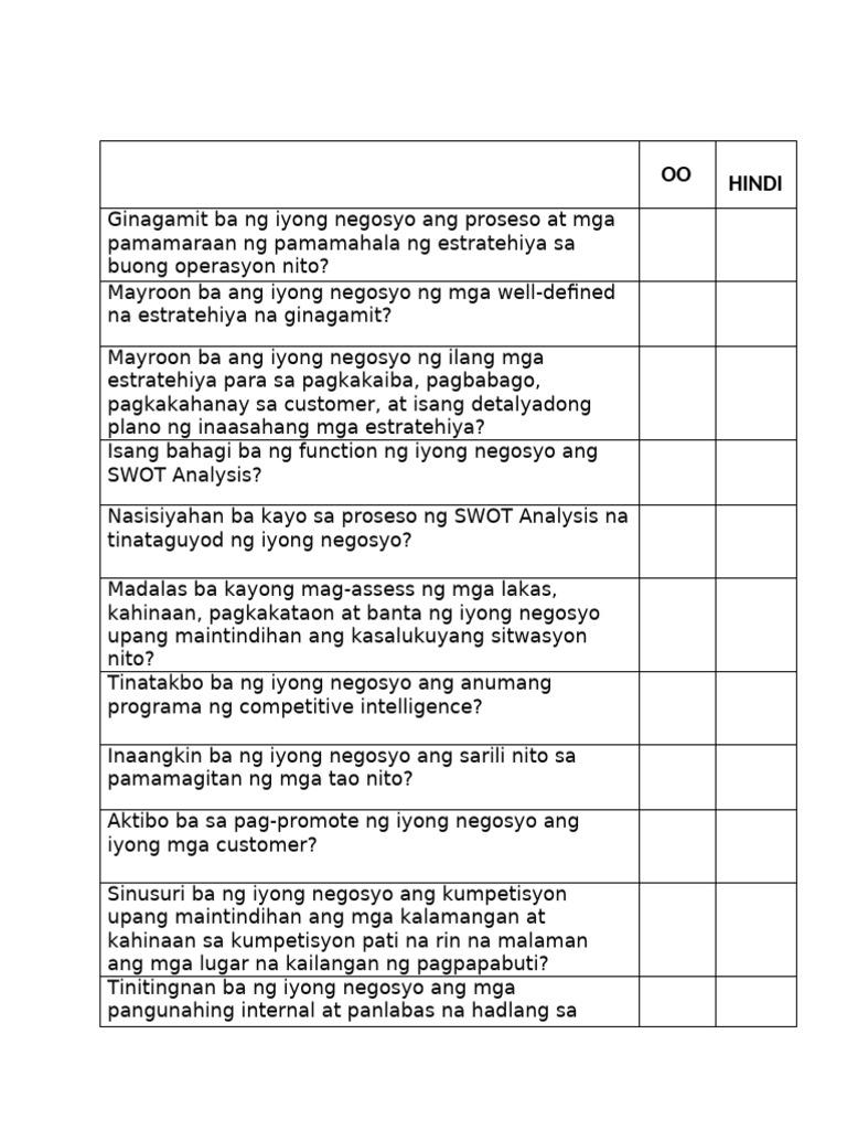 Interview Questionnaire | PDF