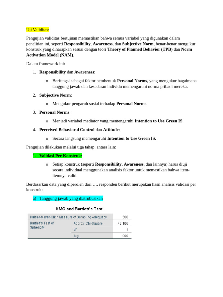 Uji Validitas Dan Reliabilitas | PDF