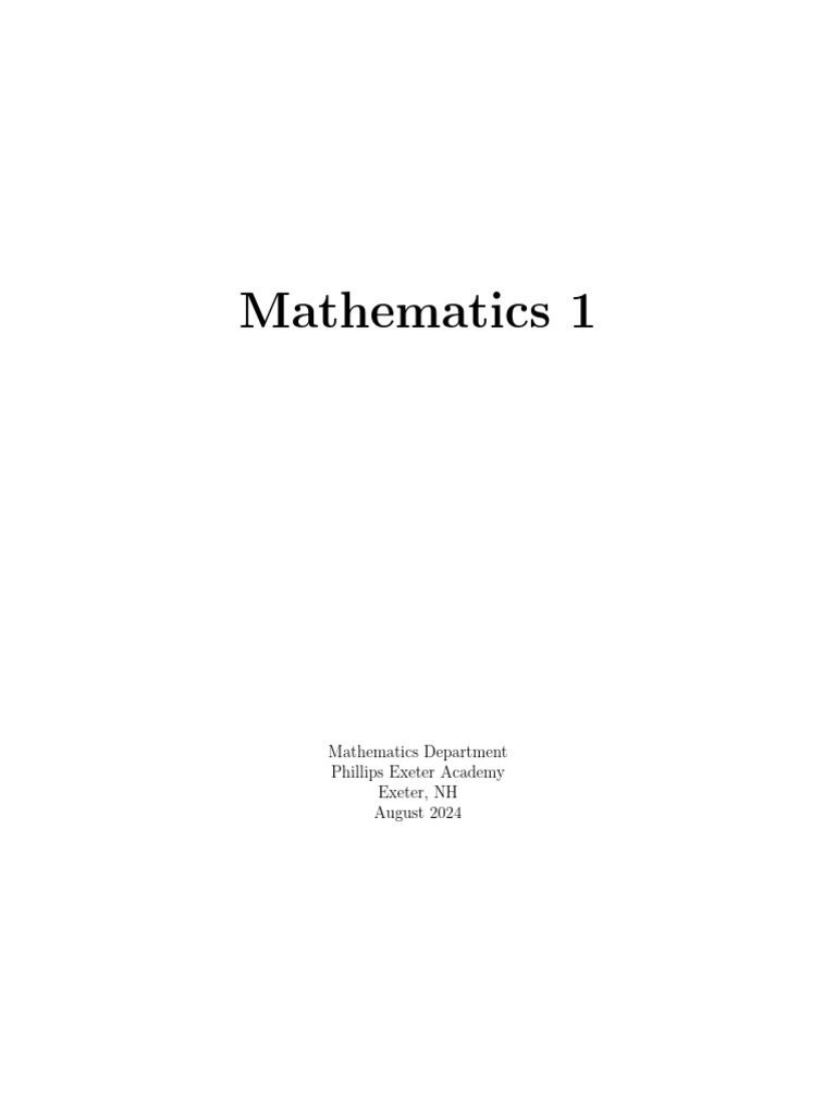 Math1 2024 Printed | PDF | Area | Mathematics