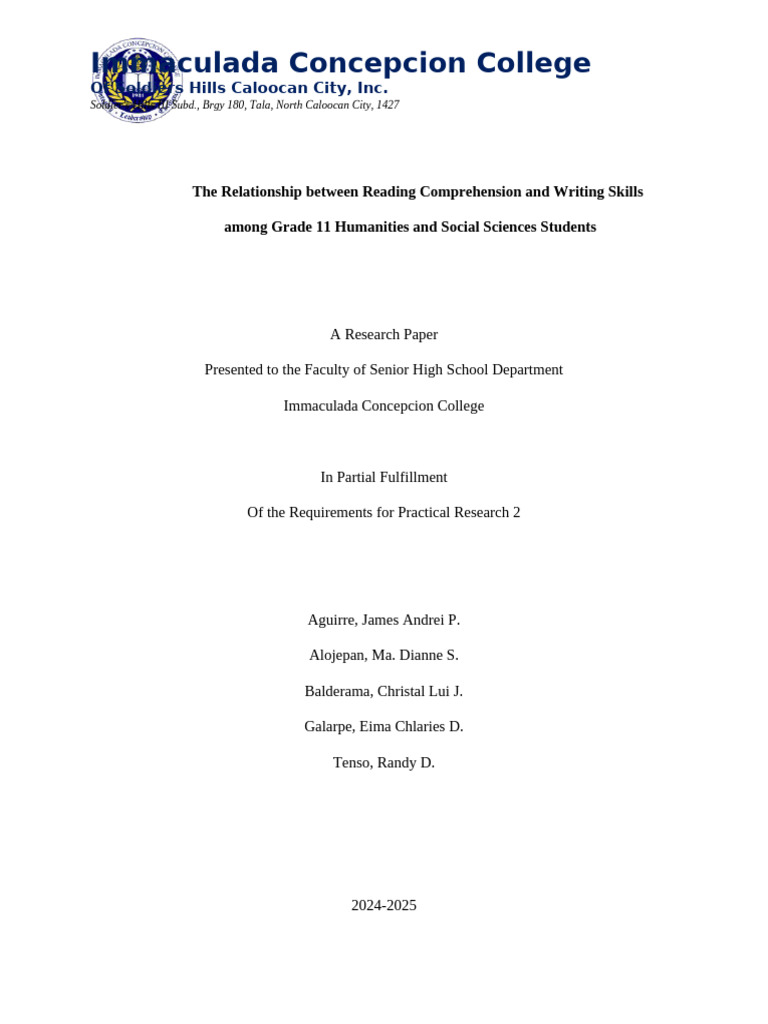 Reading and Writing Skills in Grade 11 | PDF | Reading Comprehension ...