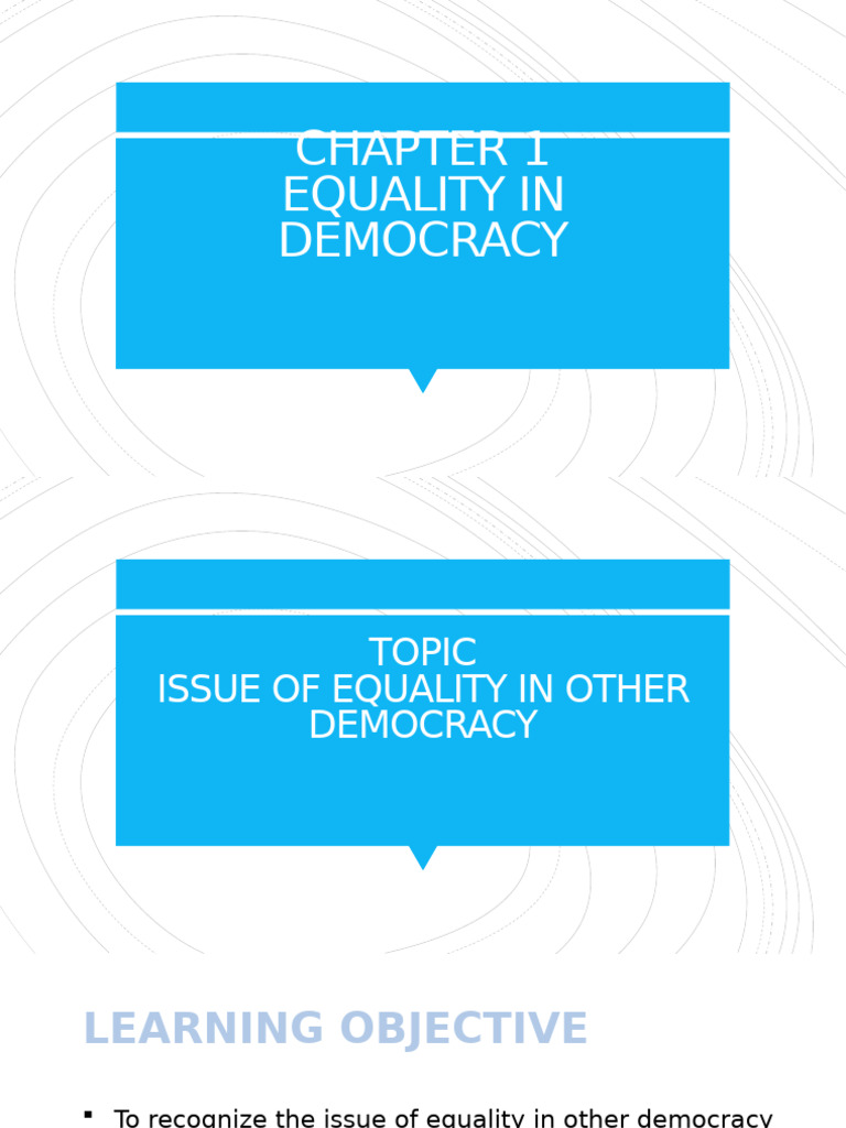DAY 4 DEMOCRACY Equality | PDF