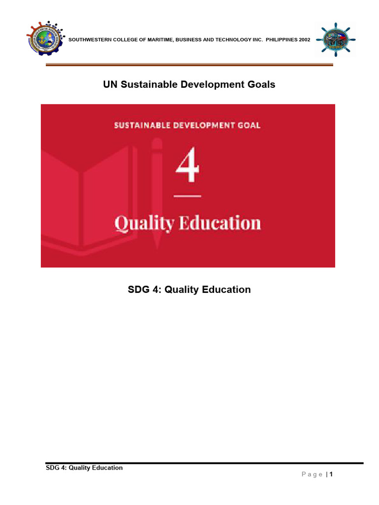 Sdg4 Quality Education Body | PDF | Artificial Intelligence | Intelligence (AI) & Semantics
