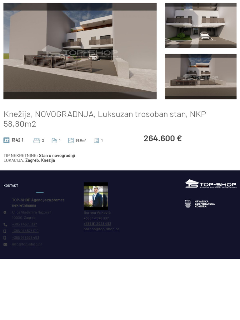 Knezija Novogradnja Luksuzan Trosoban Stan NKP 58 80m2 1342.1 | PDF