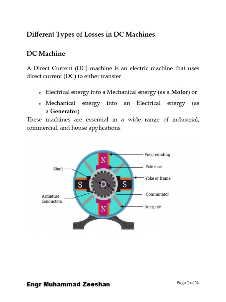 Different Types of Losses in DC Machine | PDF | Machines | Electrical ... Different Types of Losses in DC Machine | PDF | Machines | Electrical ...