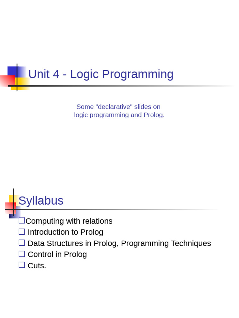 Logic Programming | PDF | Mathematical Logic | Computer Programming