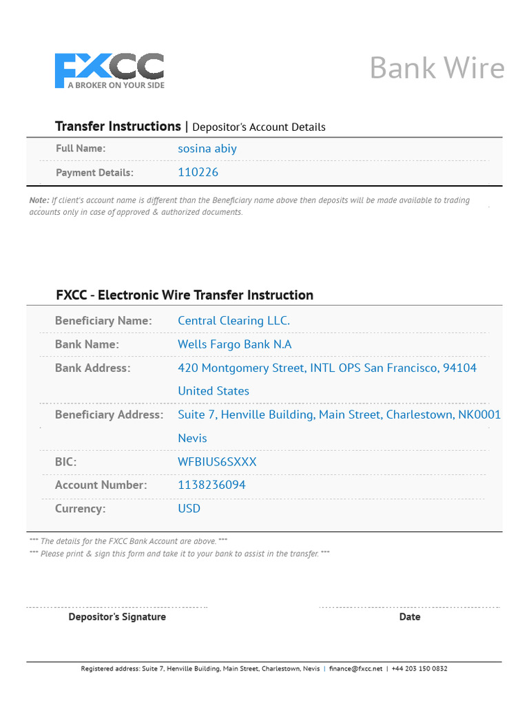 Bank Wire | PDF