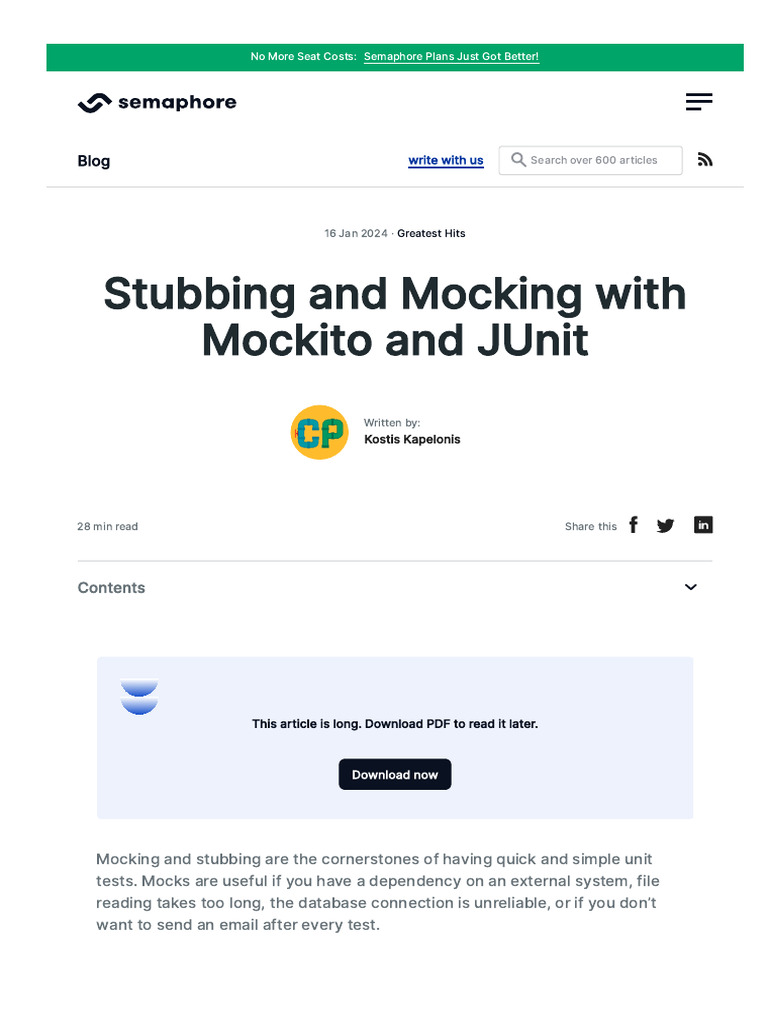 stubbing_and_mocking | PDF | Method (Computer Programming) | Unit Testing stubbing_and_mocking | PDF | Method (Computer Programming) | Unit Testing