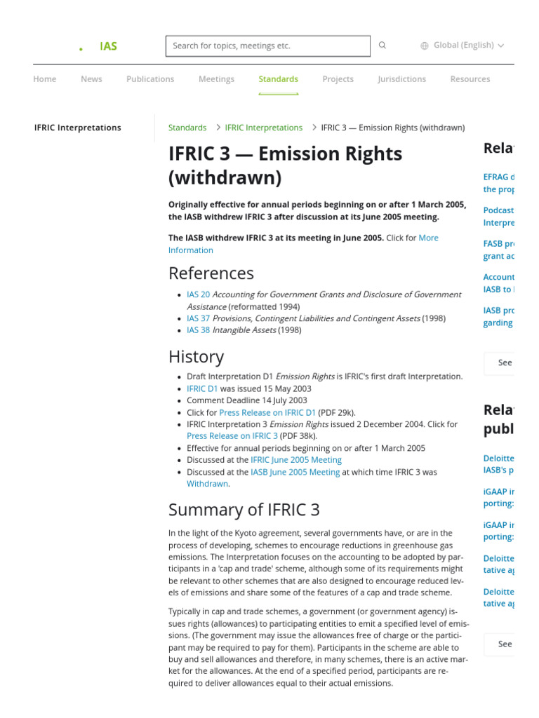 IFRIC 3 - Emission Rights (Withdrawn) | PDF | International Financial Reporting Standards ...