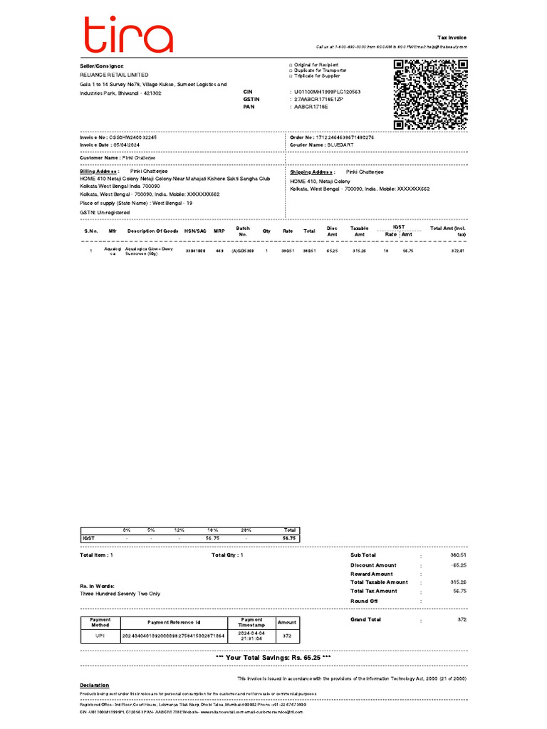 Invoice A4 | PDF | Invoice | Public Finance