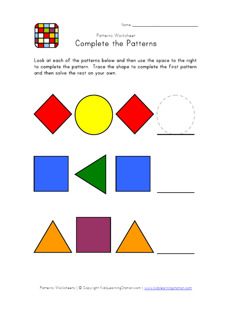 Patterns Worksheet 1easy | PDF