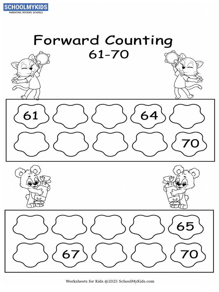 Forward Counting 61 To 70 w7001600 | PDF