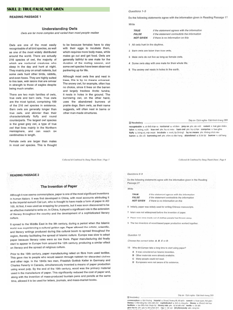 Basic Reading Skill 2 | PDF