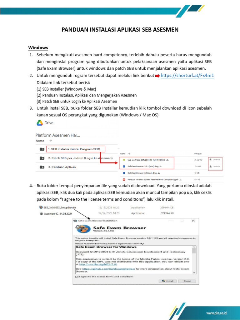 Panduan Instalasi Aplikasi SEB Dan Asesmen Hard Competency | PDF