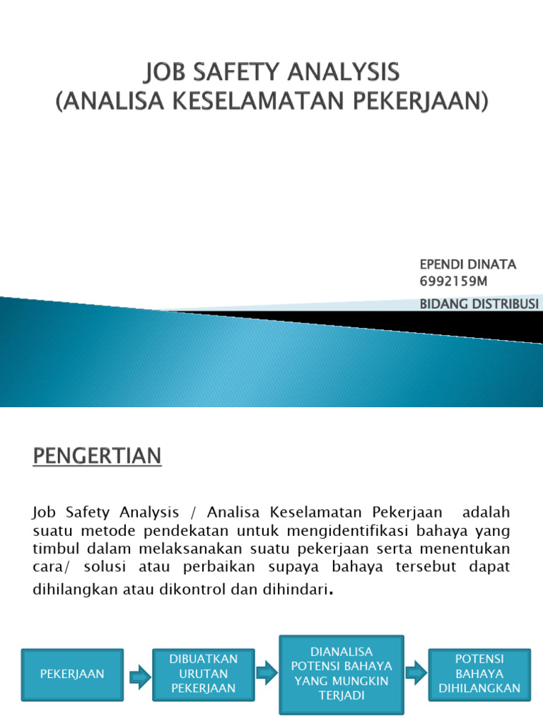 Analisa Keselamatan Pekerjaan JSA | PDF