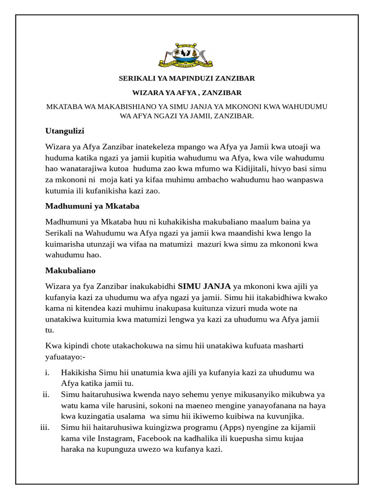 Mkataba Wa Simu | PDF