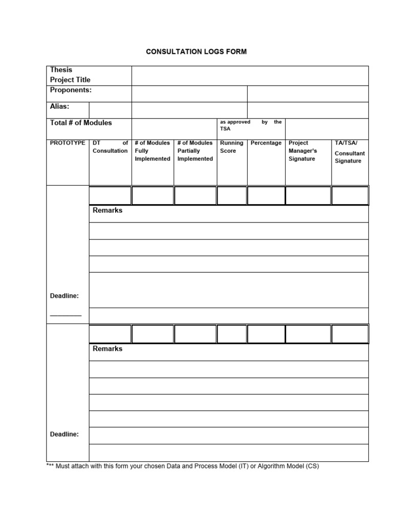 d15 - Consultation Logs Form | PDF