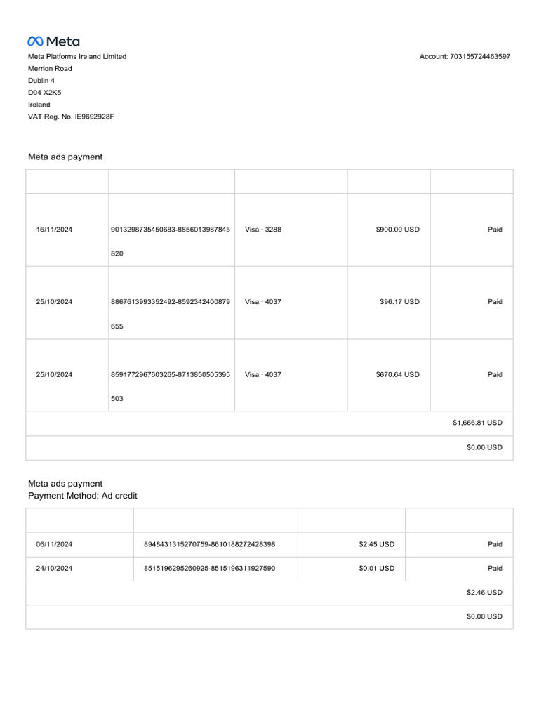2024 10 21 2024 11 18 - Invoice - Summary | PDF