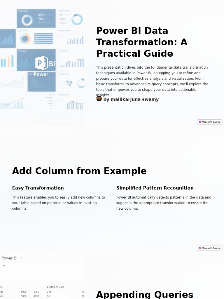 Power BI Data Transformation A Practical Guide | PDF | Data | Microsoft Excel