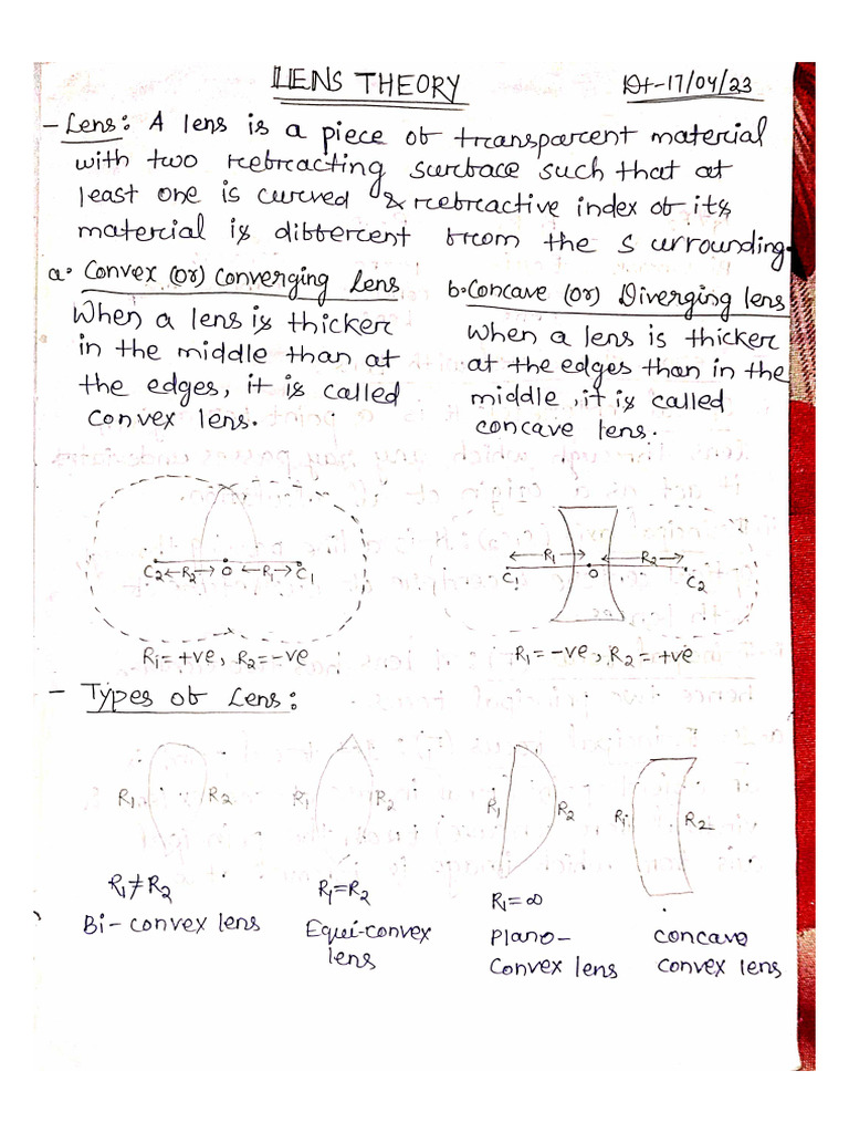 Lens Theory | PDF