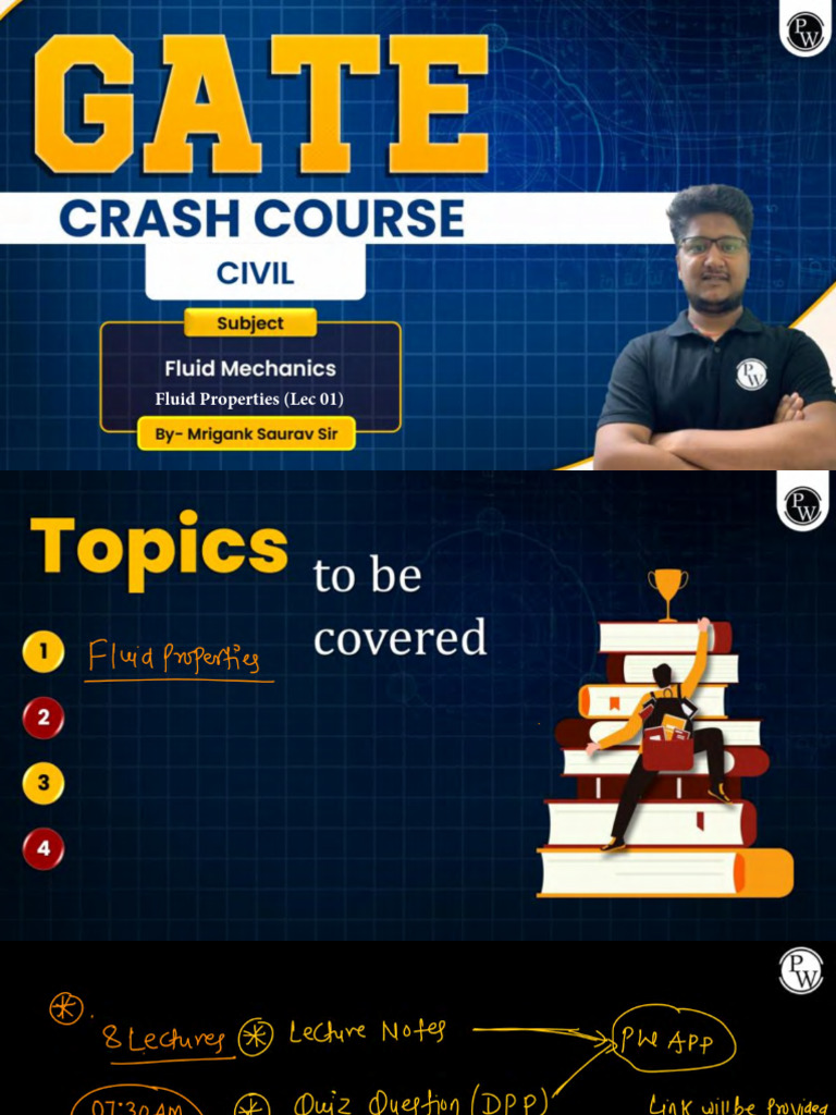 Fluid Properties (Lec 01) - Class Notes | PDF