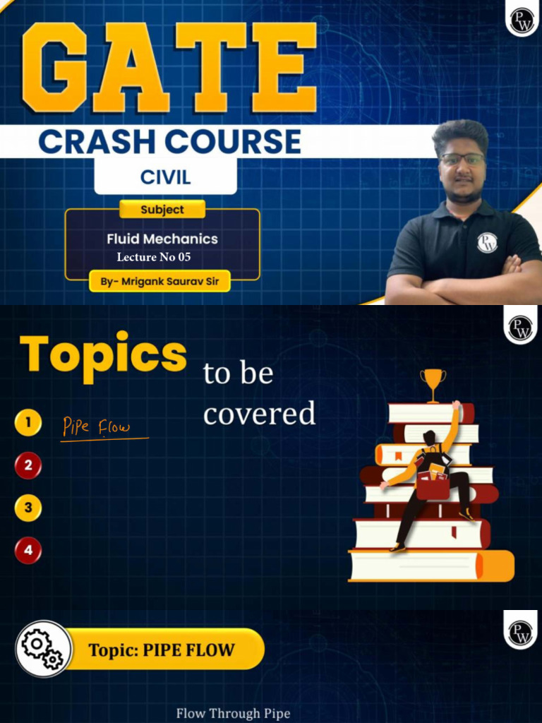 Pipe Flow (Lec 05) - Class Notes | PDF