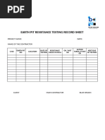 Electrical Installation Testing Record Sheet | PDF