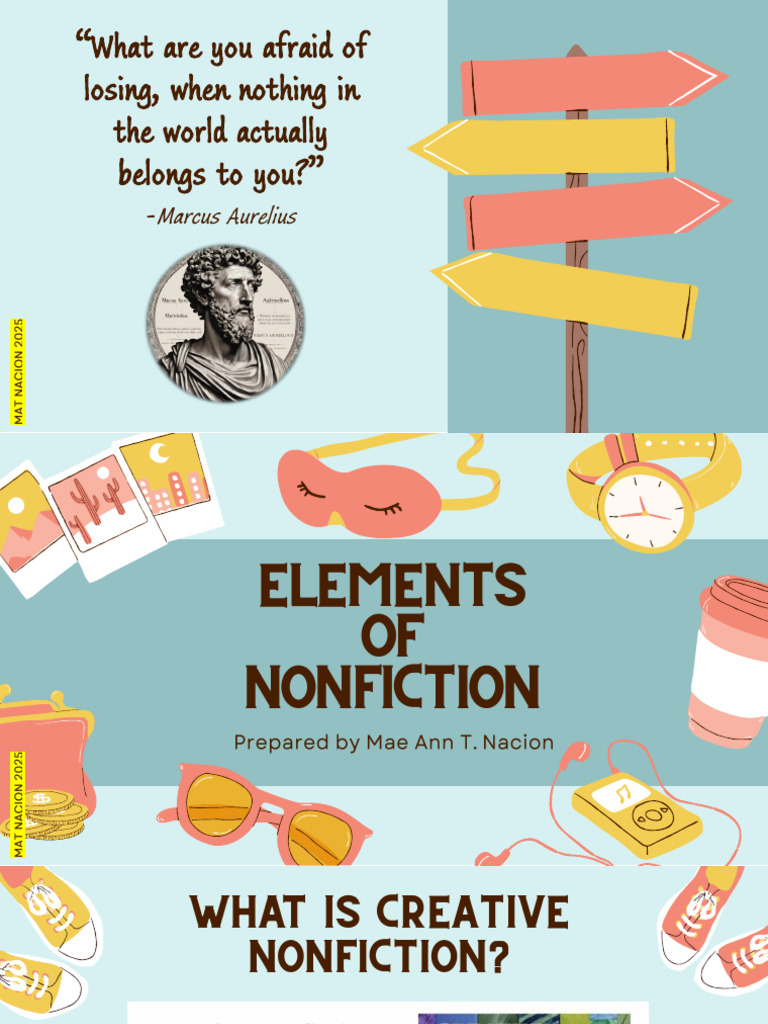Week 1 Elements of Nonfiction | PDF | Non Fiction | Creative Nonfiction