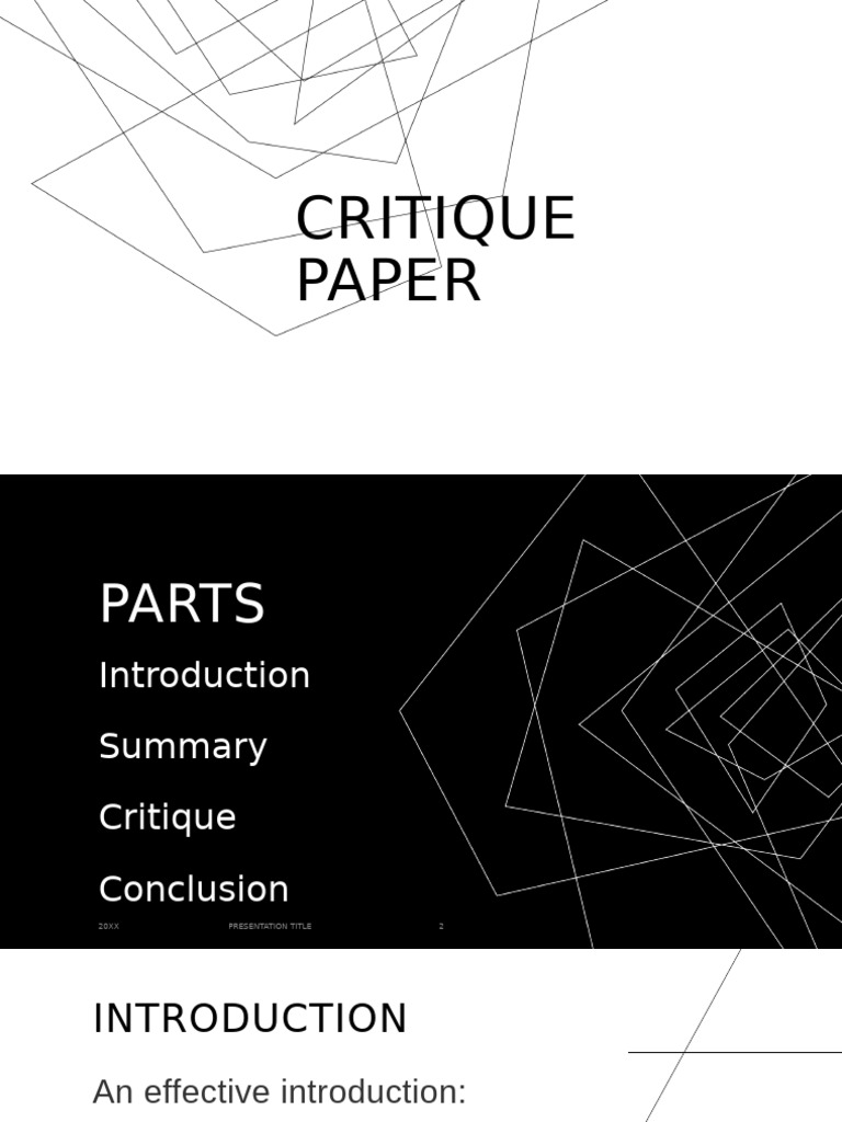 Critique Paper | PDF