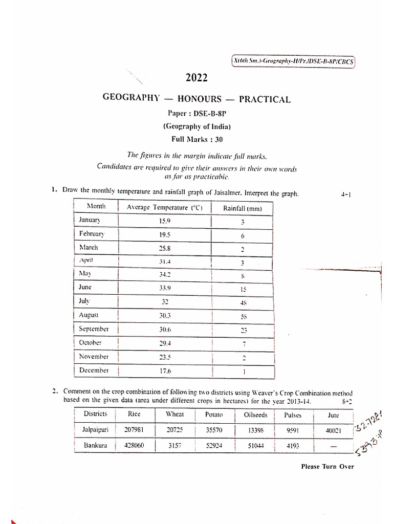 Geo India Practical | PDF