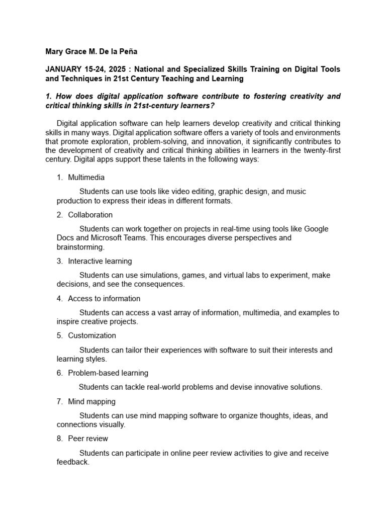 1. National and Specialized Skills Training on Digital Tools and ... 1. National and Specialized Skills Training on Digital Tools and ...