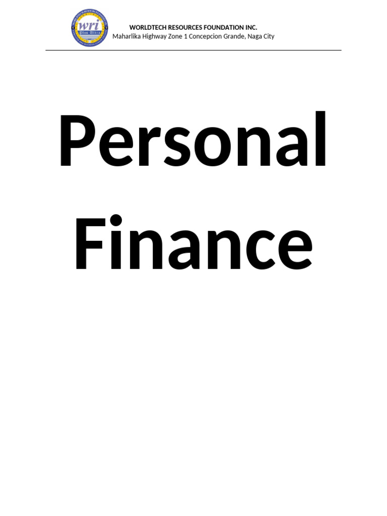 Personal Finance | PDF | Taxes | Risk Management