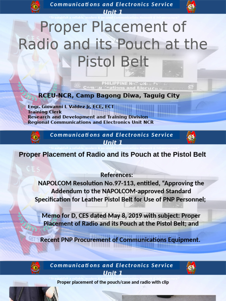 Proper Radio Placement for PNP Personnel | PDF | Clothing | Military ...