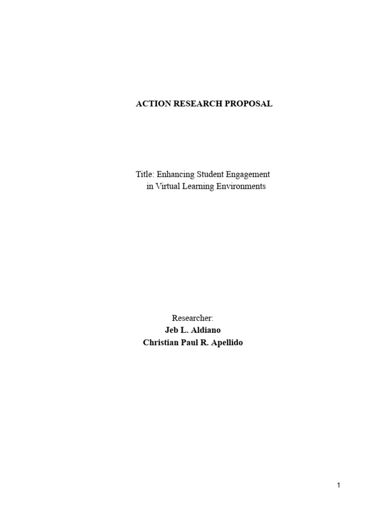 Action Research Proposal | PDF | Learning | Educational Technology