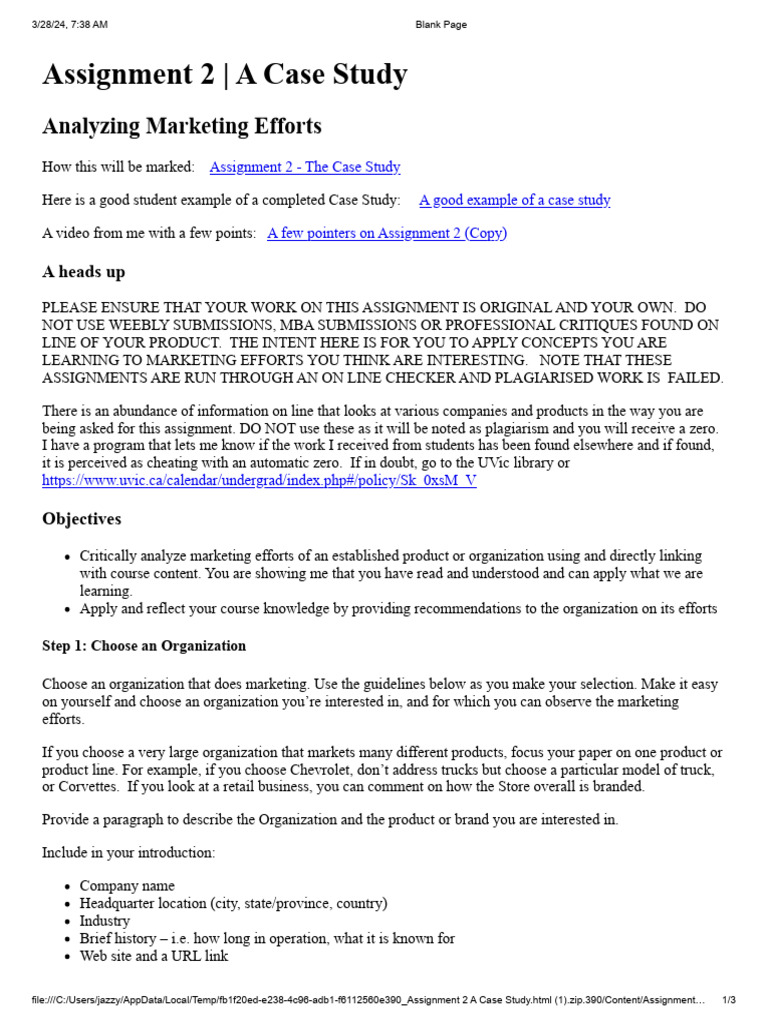 Assignment 2 A Case Study | PDF | Plagiarism | Cognition