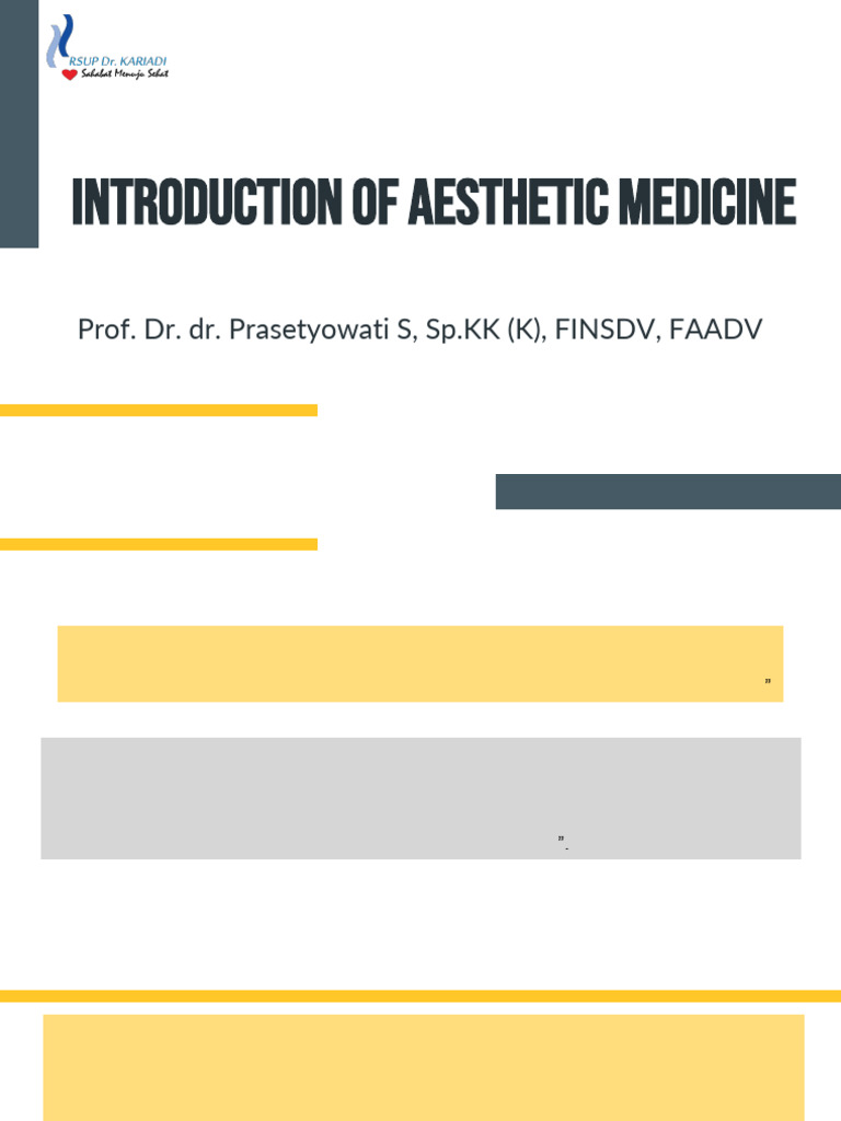 Introduction of Aesthetic Medicine | PDF