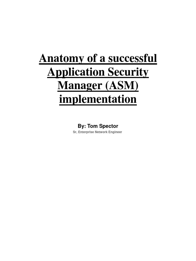 How To Successfully Implement ASM 10.1 Using Rapid Deployment Policy | PDF | World Wide Web ...
