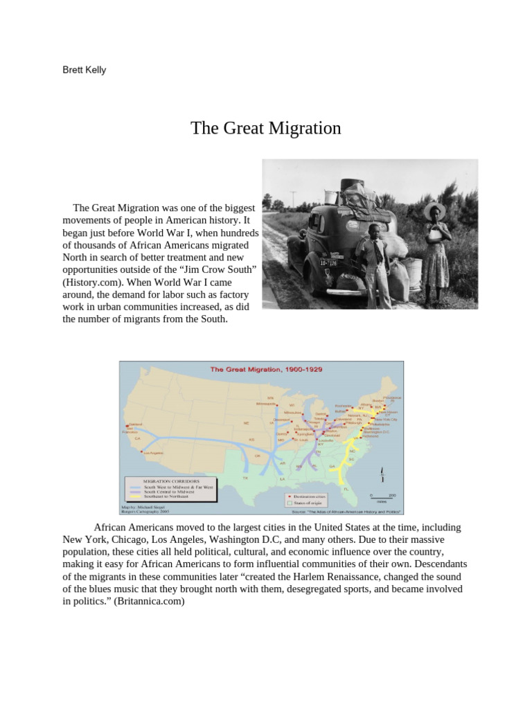 Impact of the Great Migration | PDF