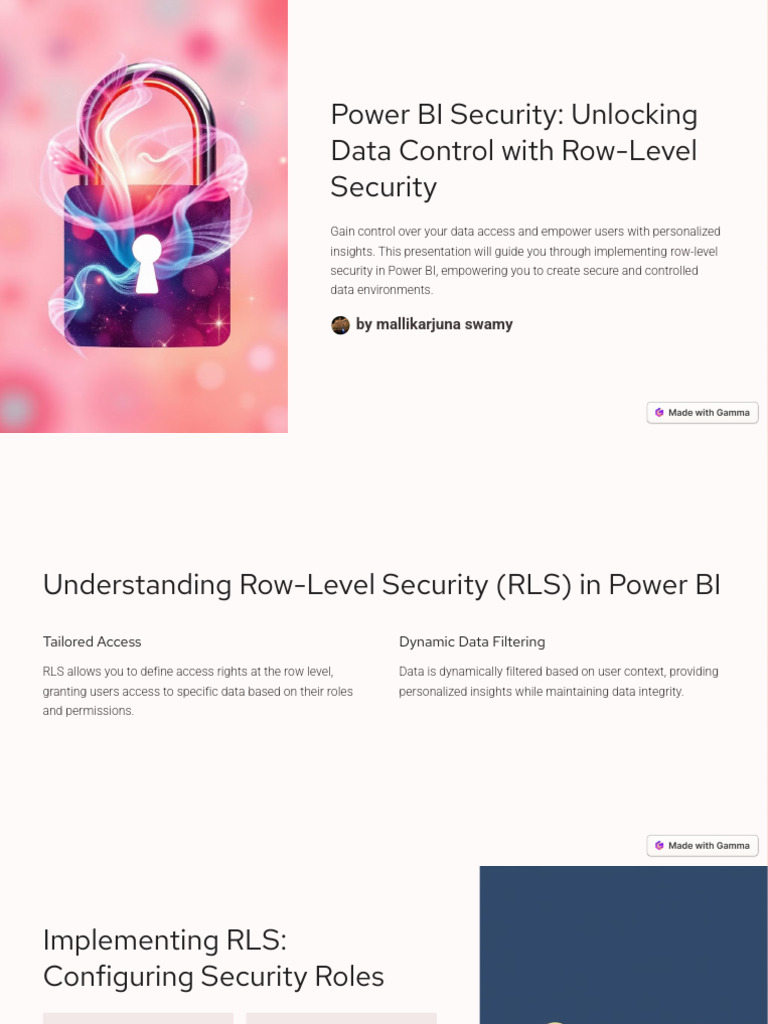 Power BI Security Unlocking Data Control With Row Level Security | PDF | Computer Security ...