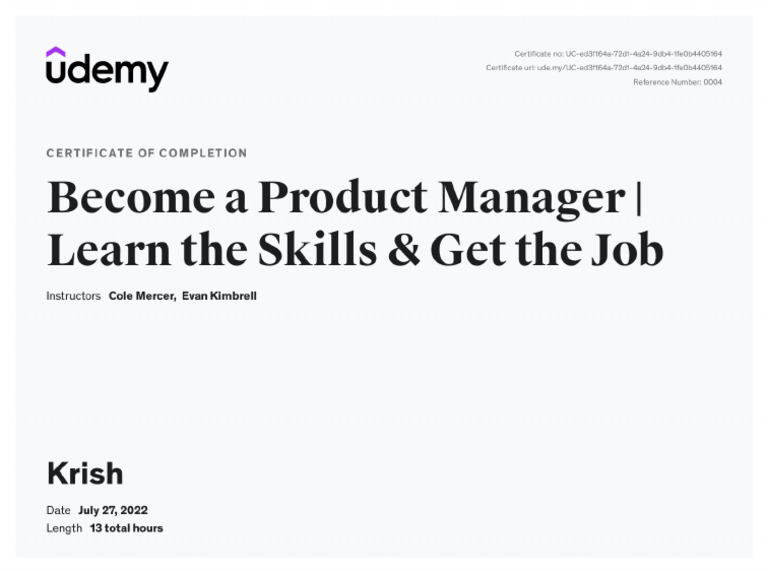 UDEMY CERTIFICATE (1) | PDF