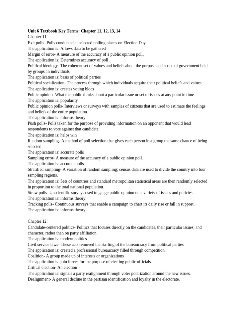 Gov Textbook Terms (1) | PDF | Presidents Of The United States ...
