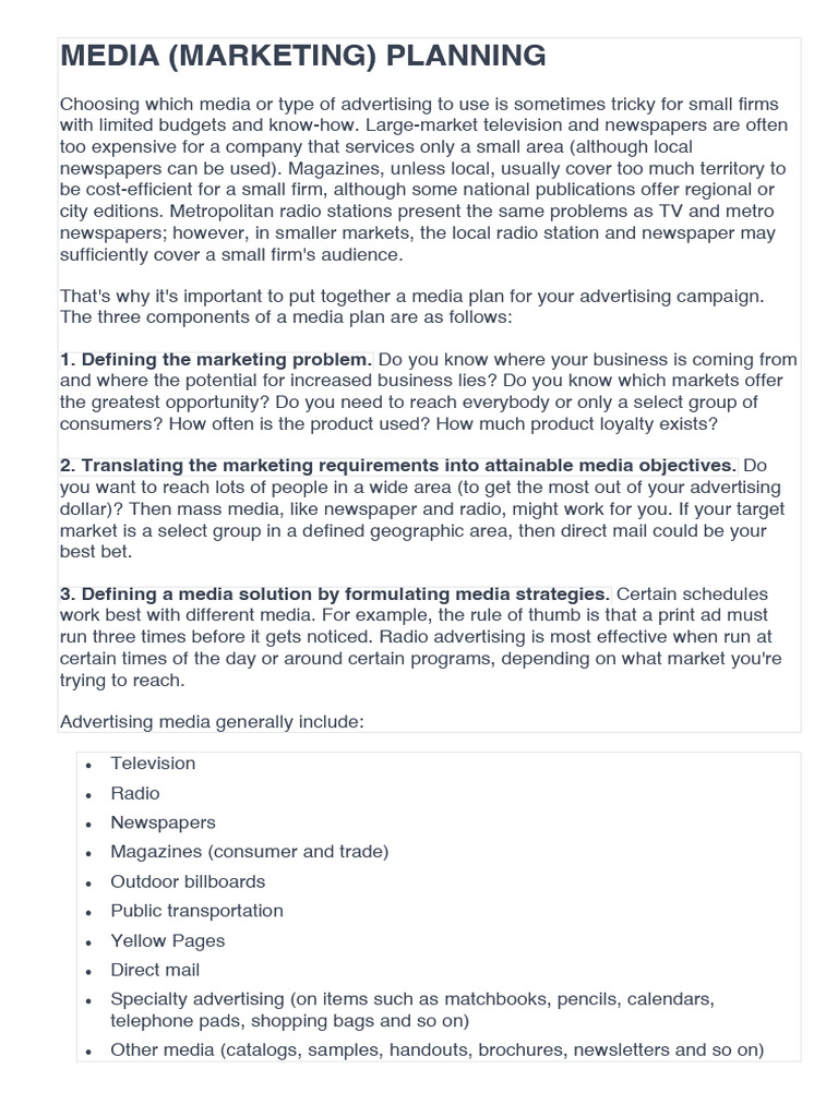 3 Media Management | PDF | Advertising | Newspapers