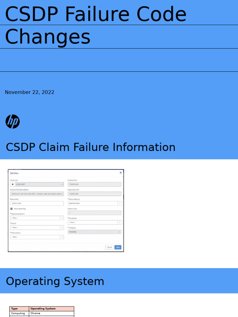 CSDP Failure Code Changes | PDF | Computing | Booting