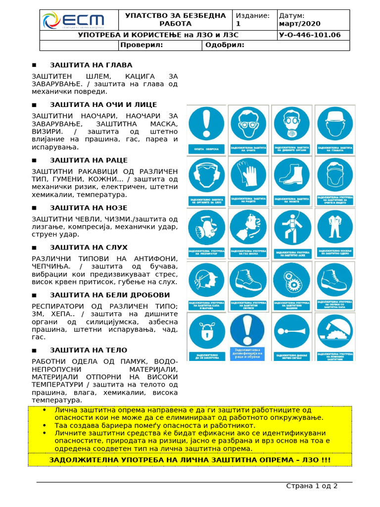 У-О-446-101.06 Upotreba LZO i LZS | PDF