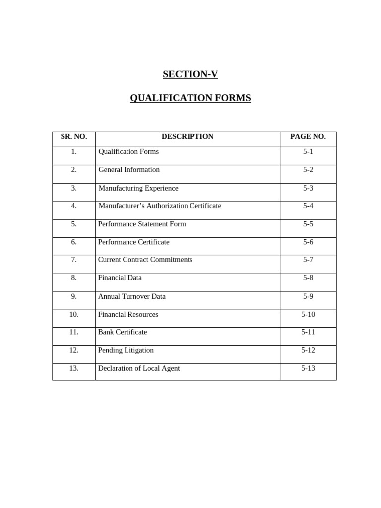 TOC Section V | PDF