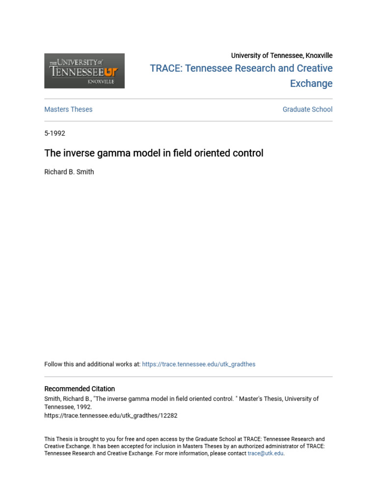 Inverse Gamma Model for Motor Control | PDF | Electric Motor | Rotation