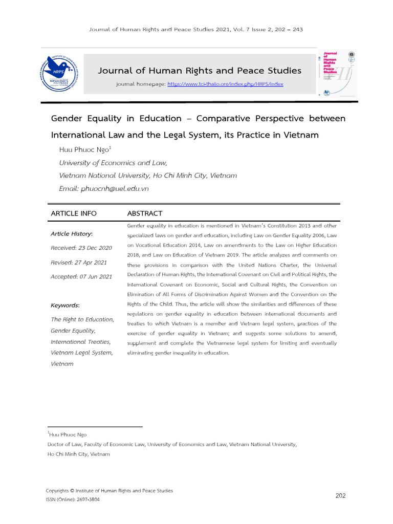 Hrps Mahidol%2C+Formatted 7-2 Huu%3AGender+Equality+in+Education | PDF ...