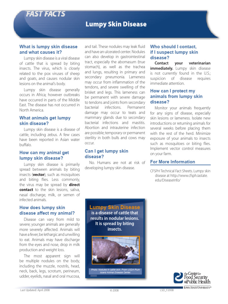 Lumpy Skin Disease F | PDF | Causes Of Death | Epidemiology