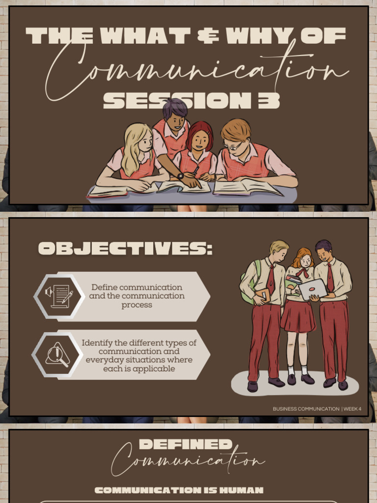 Week 4 - Business Communication - PPT | PDF | Communication | Cognition
