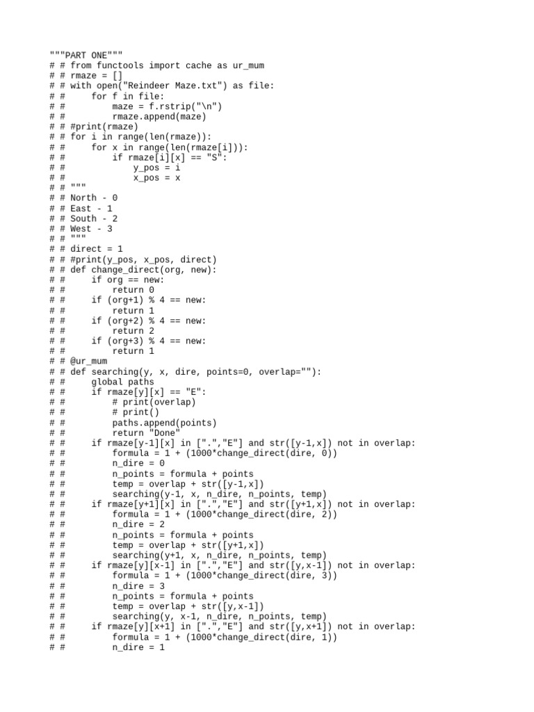 Day 16-Reindeer Maze | PDF