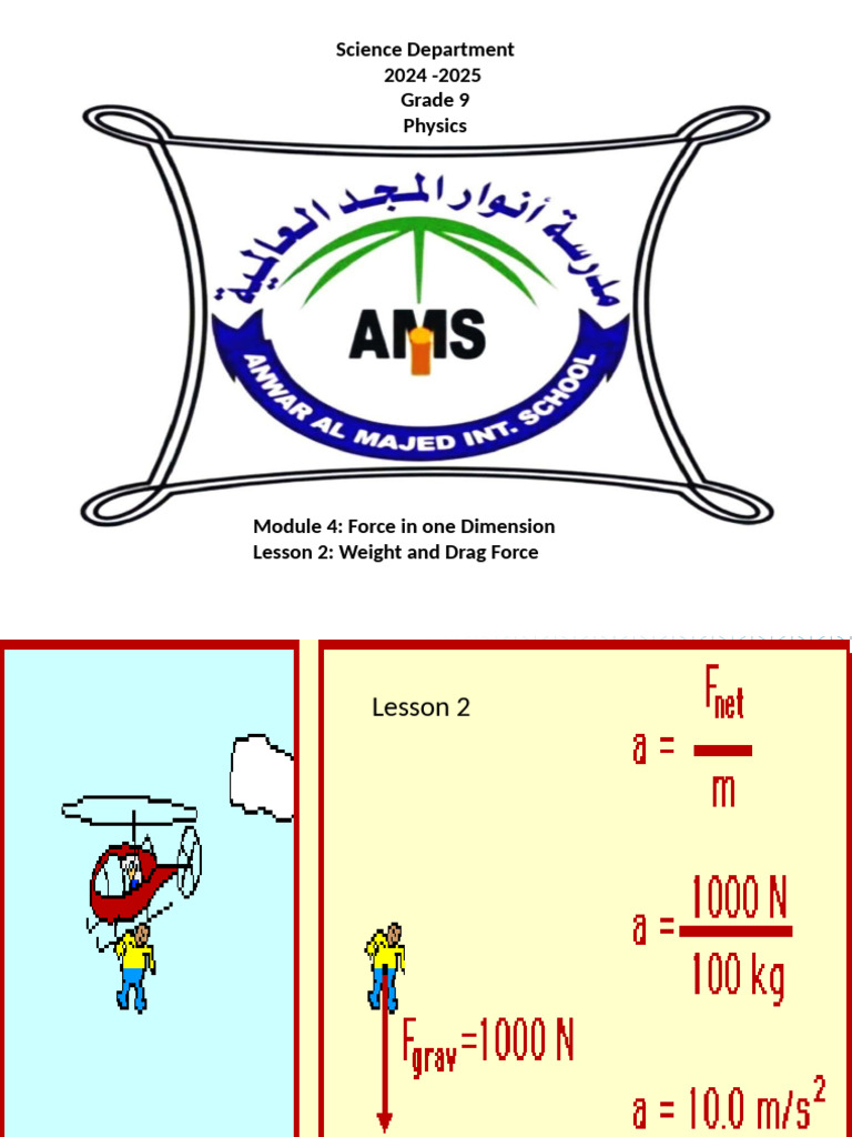 Understanding Weight and Drag Force | PDF | Force | Weight